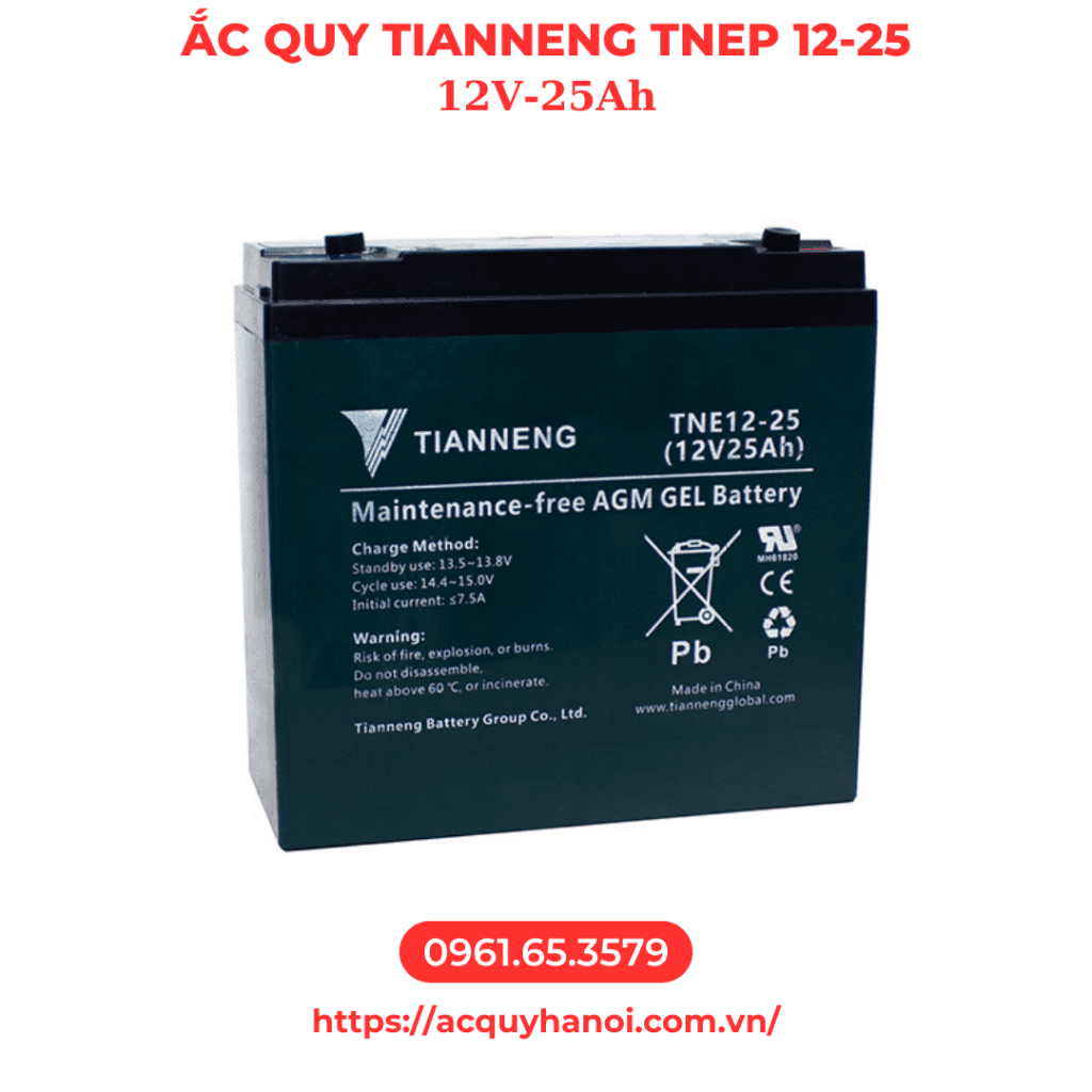 Ắc quy TIANNENG TNE12-25 (12V25Ah) - ẮC QUY HÀ NỘI 24H