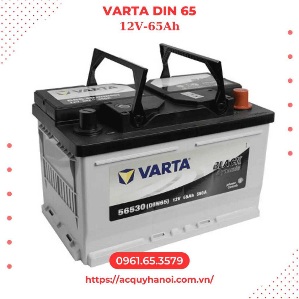 Ắc quy Varta 12V 65AH DIN 56530 MF7806 – ẮC QUY HÀ NỘI 24H